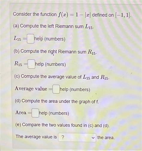 solved consider the function f x 1 x ﻿defined on 1 1 a