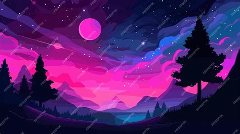 Premium Vector Gradient Landscape Wallpaper