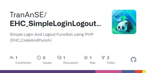 Github Trananseehcsimpleloginlogoutphp Simple Login And Logout Function Using Php Ehc