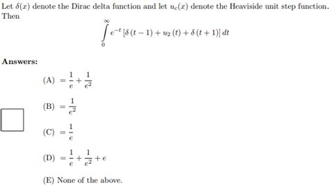 Solved Let δx Denote The Dirac Delta Function And Let