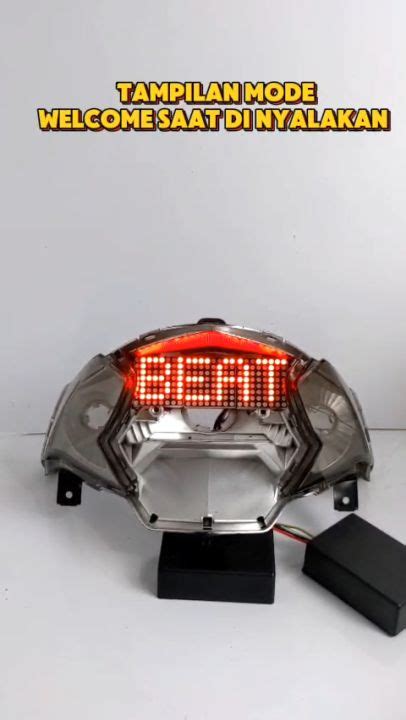 Stoplamp Running Text Animasi Beat Fi 2014 2015 2016 2017 Lampu Led Stop Rem Belakang Variasi