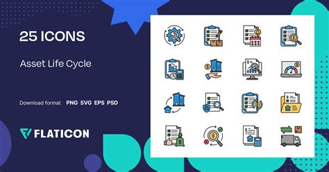 Asset Life Cycle Icon Pack Color Lineal Color 25 Svg Icons