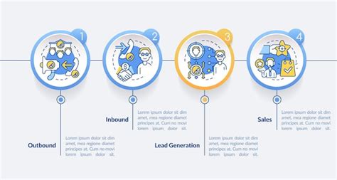 텔레 마케팅 활동 원 Infographic 템플릿의 유형 프리미엄 벡터