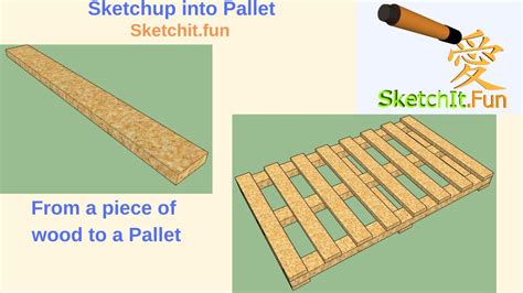 Draw A Pallet With Sketchup Youtube
