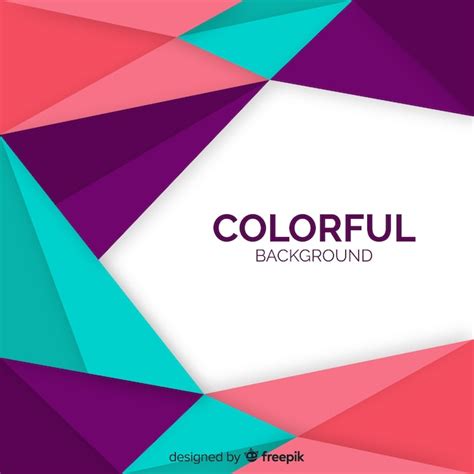 Free Vector Abstract Background With Colorful Triangles