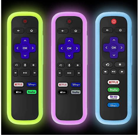 Amazon Com Gavyqier 3Pack Remote Case For Roku TCL Hisense Roku Remote Silicone Universal