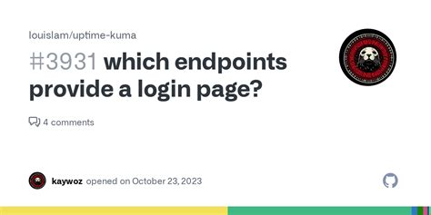 Which Endpoints Provide A Login Page · Issue 3931 · Louislamuptime