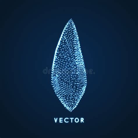 Object With Dots Molecular Grid 3d Technology Style With Particle
