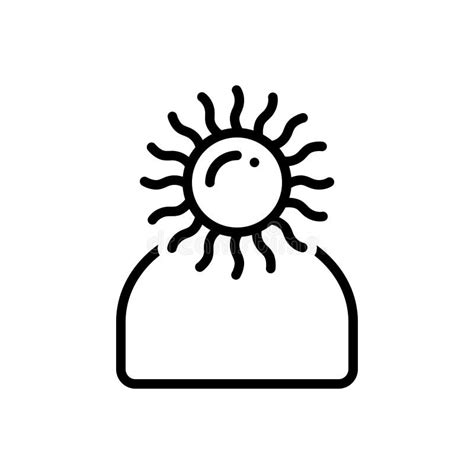 Black Line Icon For Optimistic Personality And Hopeful Stock Vector Black Line Icon For Optimistic Personality And Hopeful Stock Vector