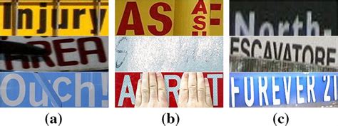 Examples Of Occluded Text Images The Three Columns Show Different