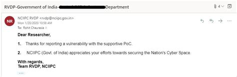 Rohit C On Linkedin Indiangovernment Cybersecurity Responsibledisclosure 12 Comments