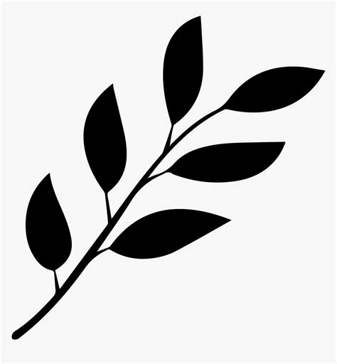 Clip Art Leaves Black And White