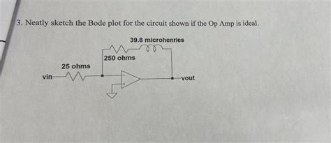 Solved Neatly Sketch The Bode Plot For The Circuit Shown Chegg