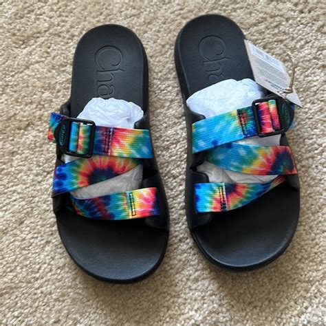Chaco Shoes Chillos Chaco Slide Sandal Rainbow Tie Dye Poshmark