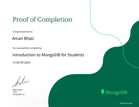 Aman Mohammad On Linkedin Mongodb Nosql Database Techskills Continuouslearning