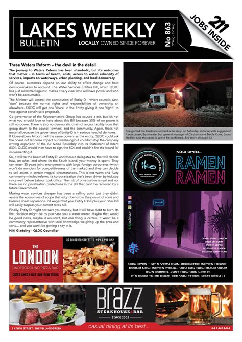 Issue 863 Lakes Weekly Bulletin