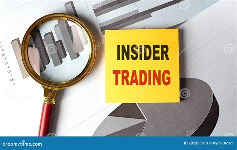 Insider Trading Text On Sticky On Chart Business Stock Image Image