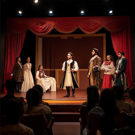 A Traditional Theater Performance With Actors Performing A Classic Play Or Drama Premium Ai