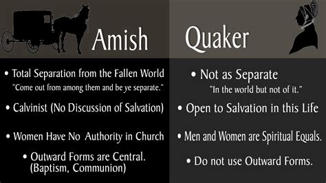 The Differences Between Quakers And Amish Quaker Religion Quaker