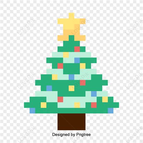 화살 편평화 크리스마스 복고 픽셀 크리스마스 트리 삽화sns소나무 Png 일러스트 무료 다운로드 Lovepik