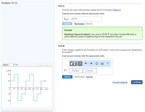 Solved Problem Part A Find The Rms Value Of The Chegg