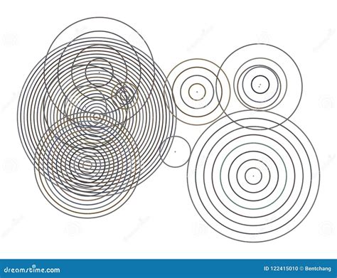 Abstract Conceptual Geometric Circles Bubbles Sphere Or Ellipses Pattern Graphic Template
