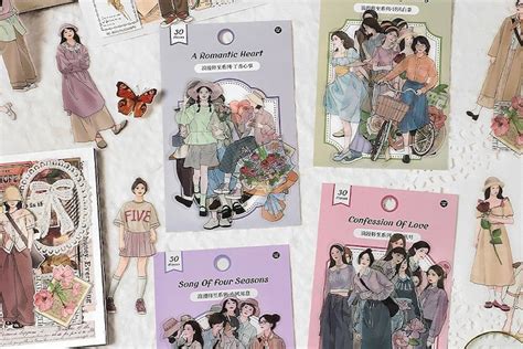 디자인문구 다꾸스티커 데일리 패션 인물 소녀스티커 감성소품 오늘의집 쇼핑