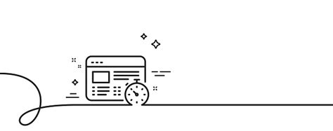 웹 타이머 라인 아이콘입니다 온라인 퀴즈 테스트 사인 컬이 있는 연속 라인 벡터 경첩에 대한 스톡 벡터 아트 및 기타 이미지 경첩 고급 곡선 Istock