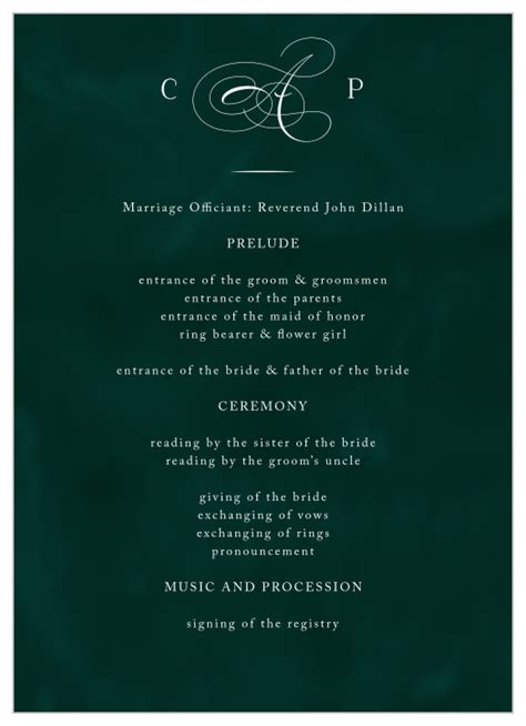 Formal Wedding Programs New 2025 Wedding Programs Completely