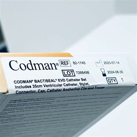 New Codman 82 1745 Bactiseal Evd Catheter Set Disposables General For