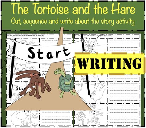 The Tortoise And The Hare Simple Writing Task Cut Sequence Write Retell