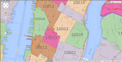 Zip Code Map Of Manhattan New York Map Of World