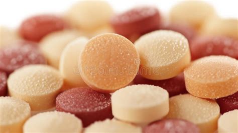 A Pile Of Small Candy Pieces With A Red And White Color Scheme Ai Stock Image Image Of