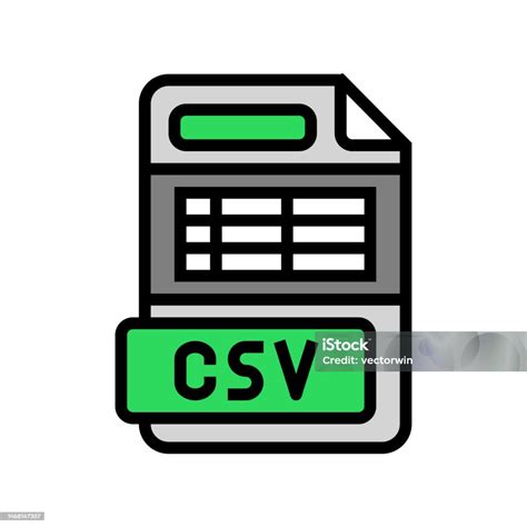 Csv 파일 형식 문서 색상 아이콘 벡터 일러스트 레이 션 0명에 대한 스톡 벡터 아트 및 기타 이미지 0명 Html