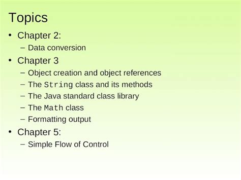ppt topics chapter 2 data conversion chapter 3 object creation and