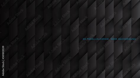 Parallelogram Blocks Conceptual Tech 3d Vector Black Abstract Background Science Technology