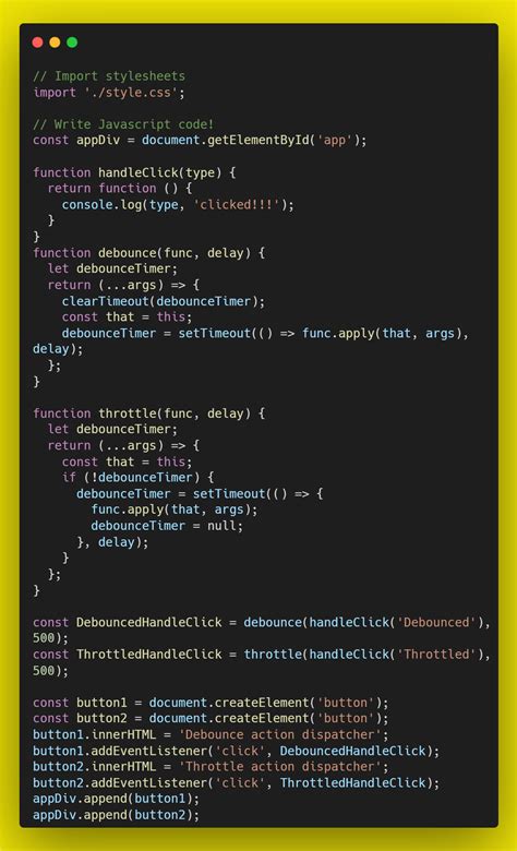 Javascript Debouncing Vs Throttling