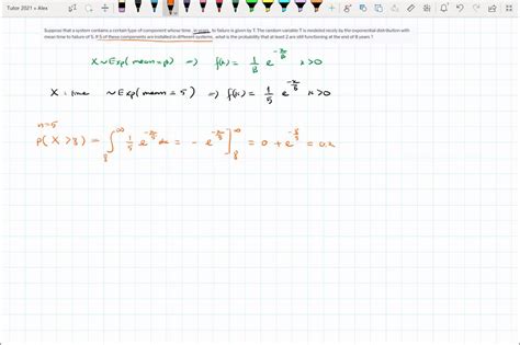 Solved A Device Has Two Components And Their Lifetimes Times To