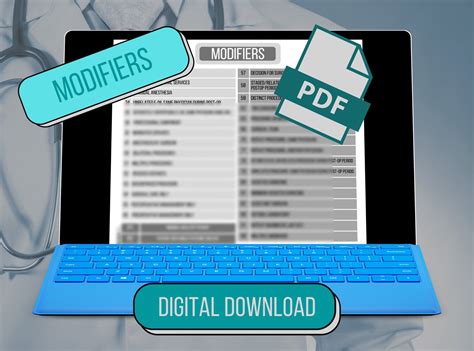 Medical Coding Modifier Cpt Quick Reference Cheat Sheet Codes Etsy
