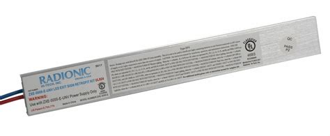 Radionic Hi Tech Exit Sign Led Retrofit Kit White Aluminum Exit Signs Direct Wire Bulb Base