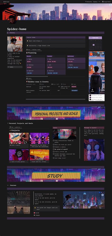Spiderverse Notion Template Rnotion