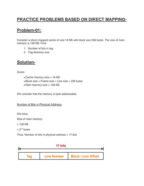 Solution Direct Mapping 2 Studypool