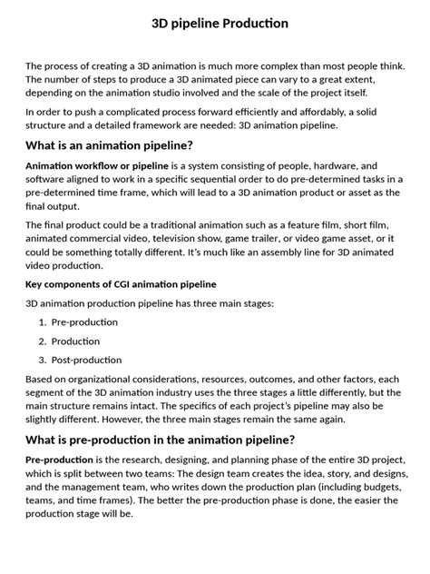 3d Pipeline Production Pdf