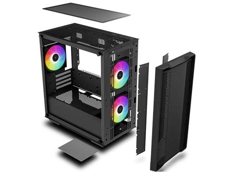 Atx Micro Case Deepcool Cc360 Argb Black W Usb 3 0 Usb 2 0 3x 120mm Led Fans Анхоч