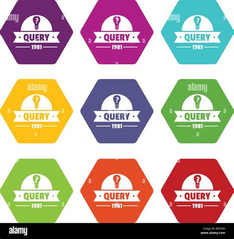 Query Icons Set 9 Vector Stock Vector Image And Art Alamy
