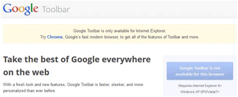 Google Toolbar Built Into Chrome