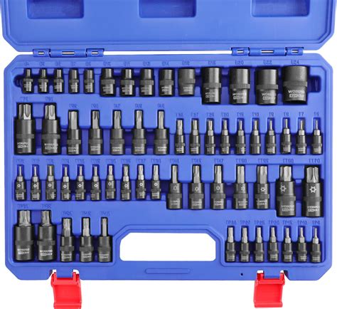 Epauto Torx Bit Socket And External Torx Socket Set 63 Piece Set