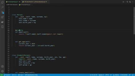 54 python oop property youtube