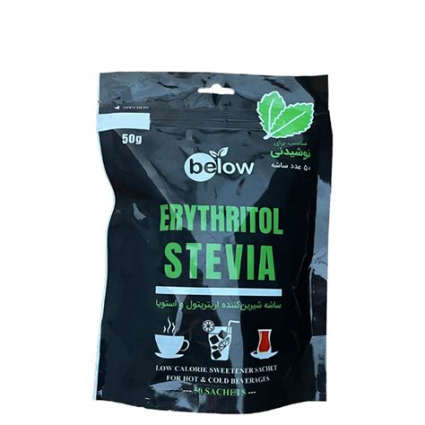 قیمت و خرید ساشه شیرین کننده اریتریتول و استویا بی لو 1 گرم بسته 50 عددی