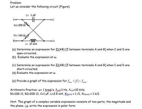 Solved Problem Let Us Consider The Following Circuit Chegg